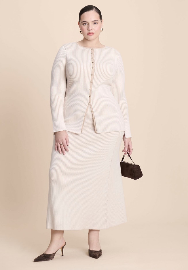 Longline Button Up Cardigan | ELOQUII